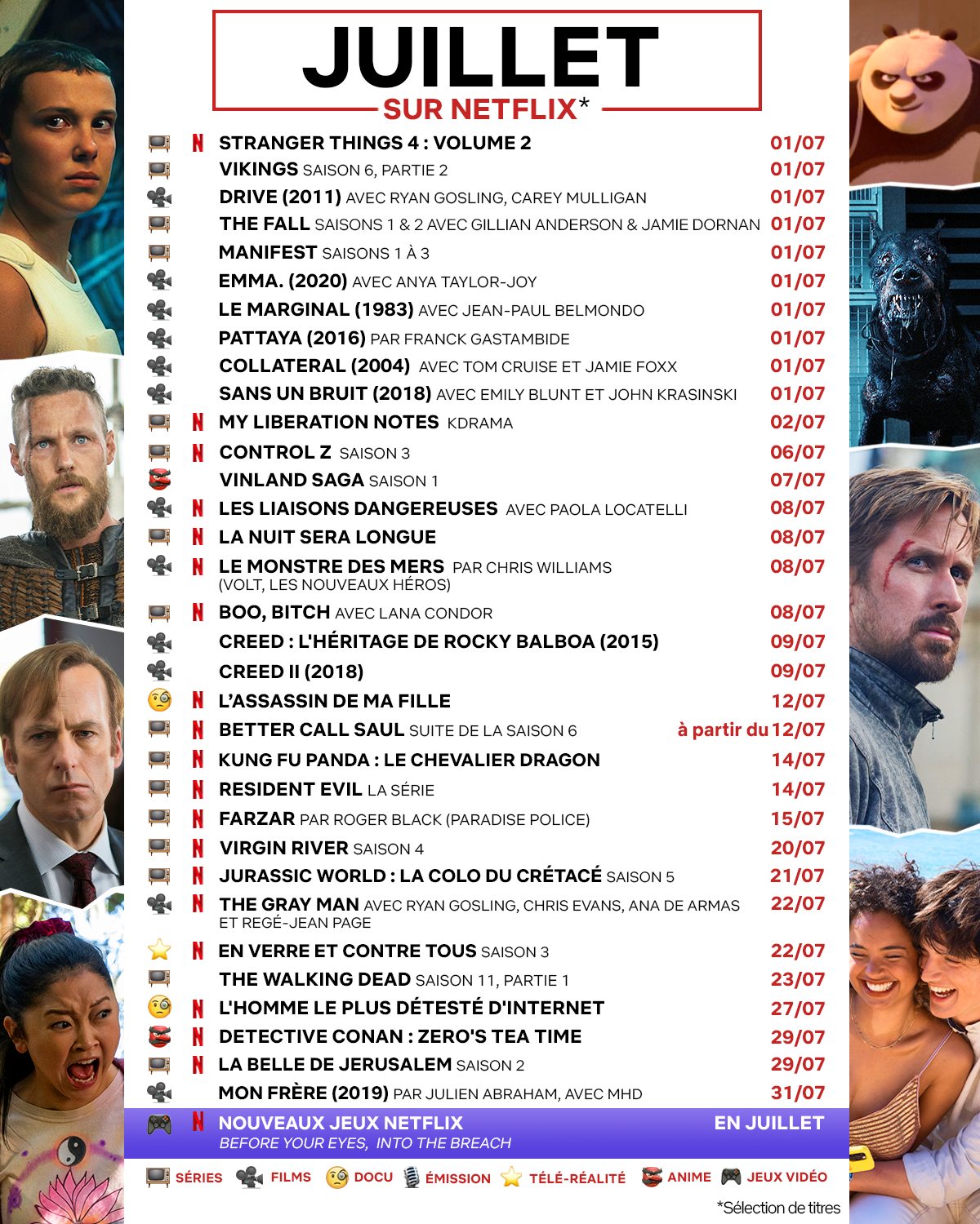 Netflix dévoile son agenda des sorties du mois de juillet